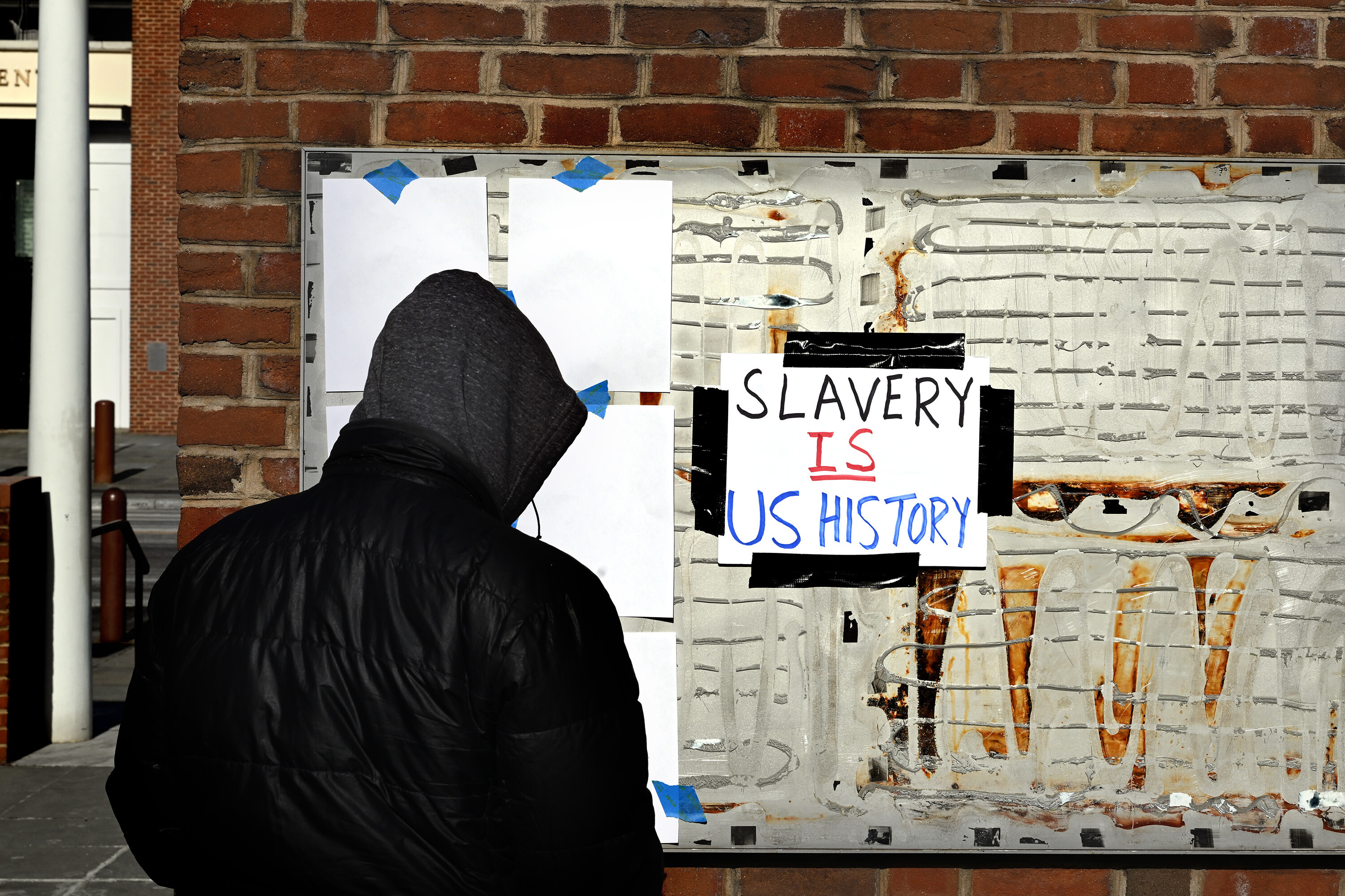 Sharpie, colored paper and sandwich boards become resistance art at the ...