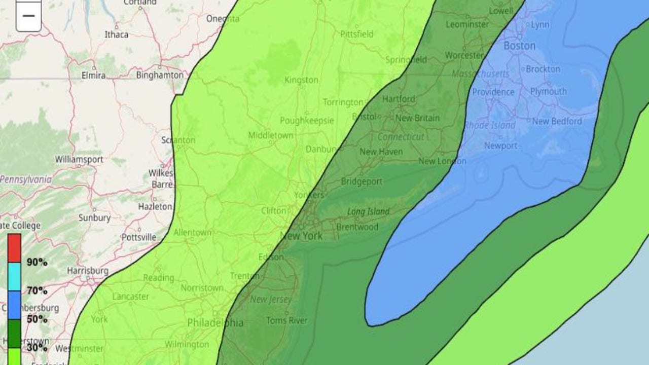 Parts of NYC, Long Island could see at least 3 inches of snow this weekend