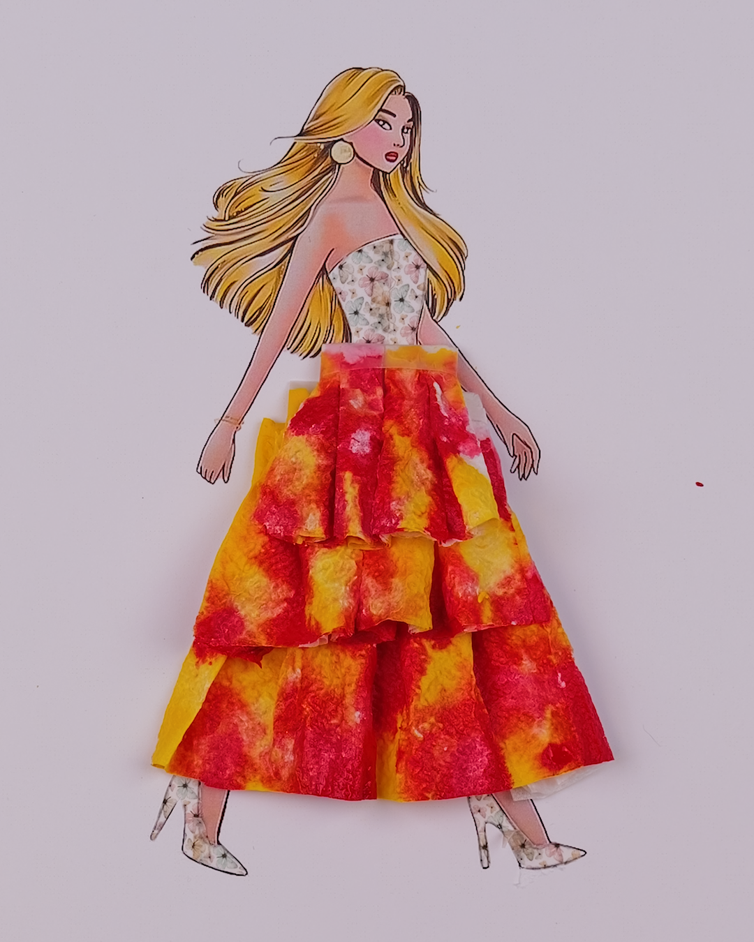 DIY paper dress design😍