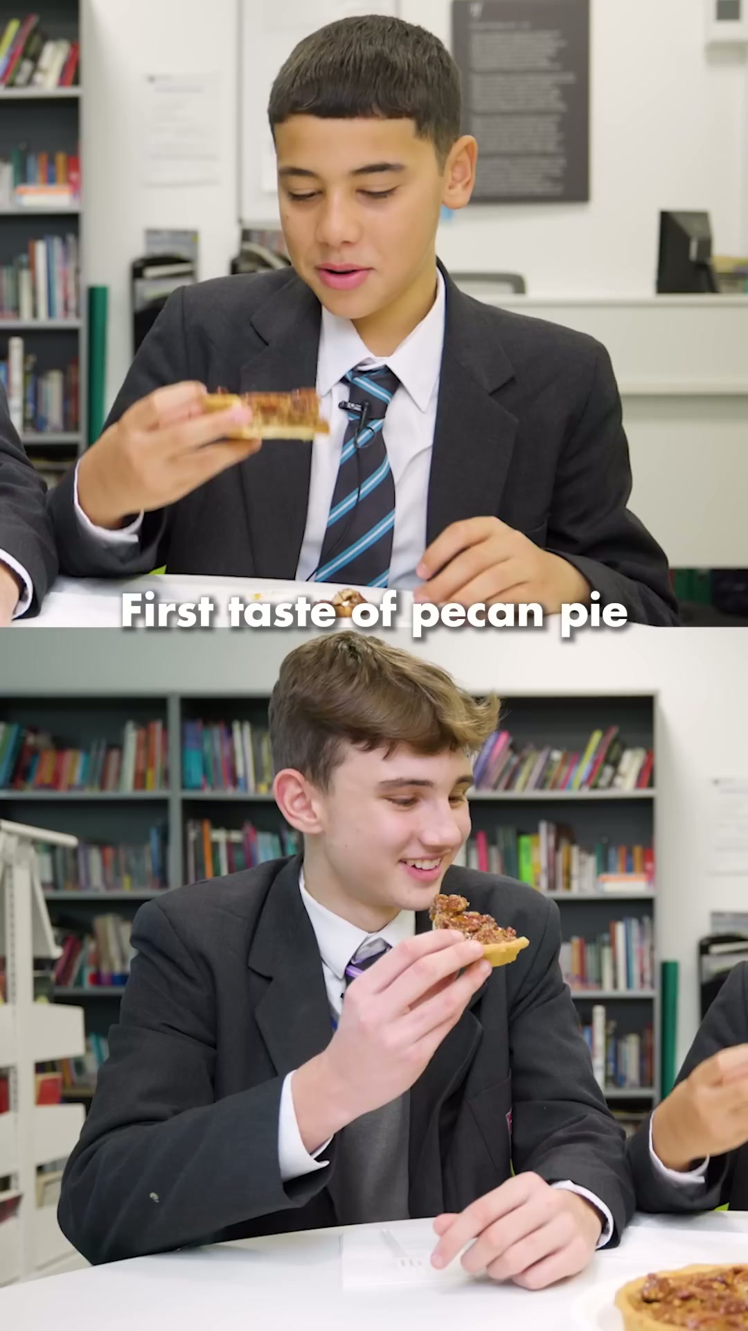 British schoolboys try pecan pie for the first time | Hilarious food ...