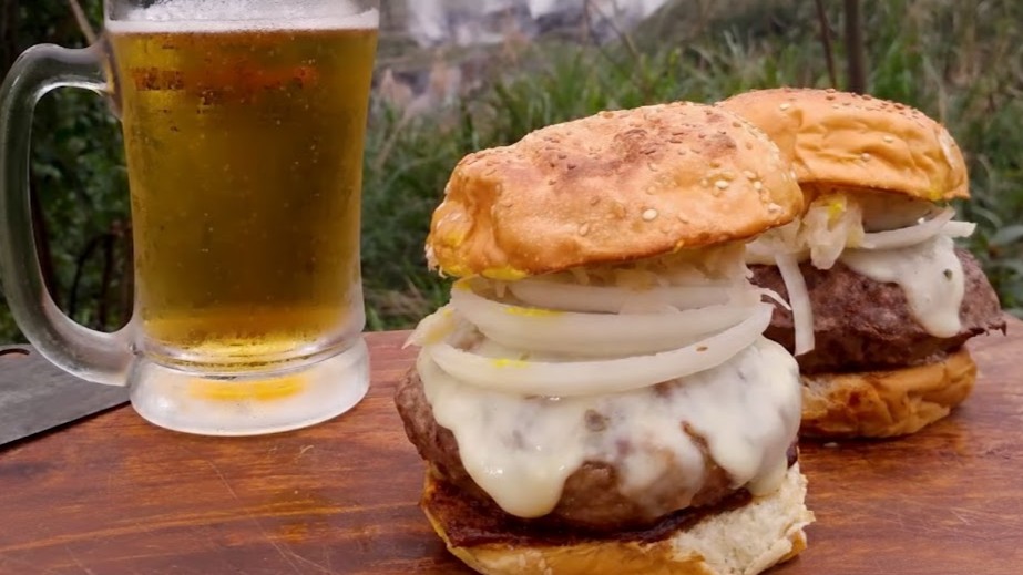Beer steamed cheeseburgers