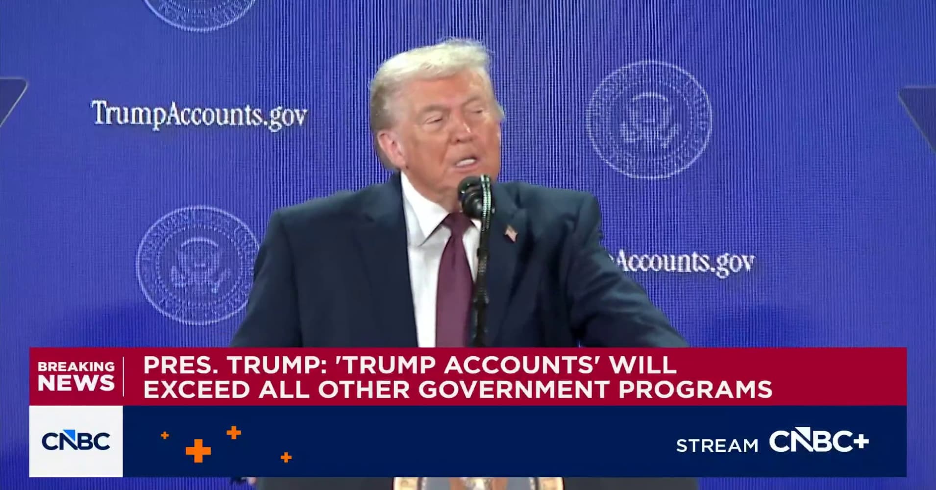 President Trump speaks about upcoming launch of 'Trump Accounts'