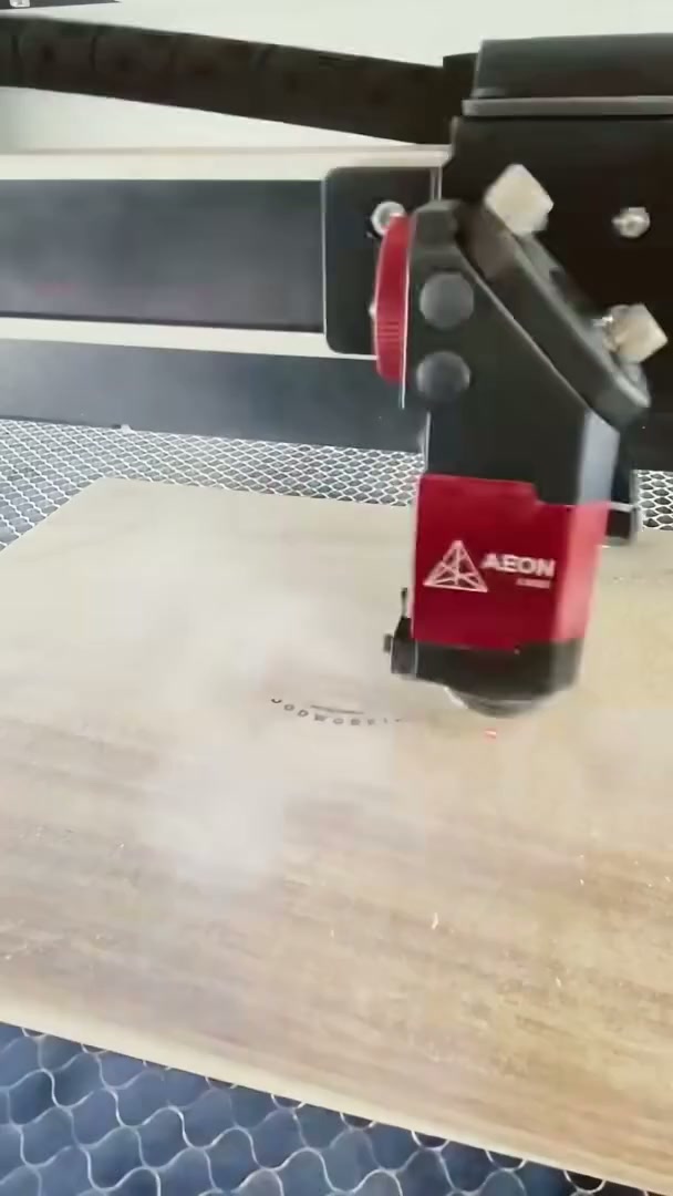 Aeon laser speed while engraving my wood logo - #laserengraving # ...