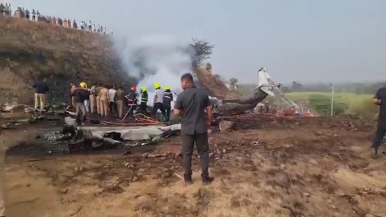 Politician and four others killed when private jet crashes in India