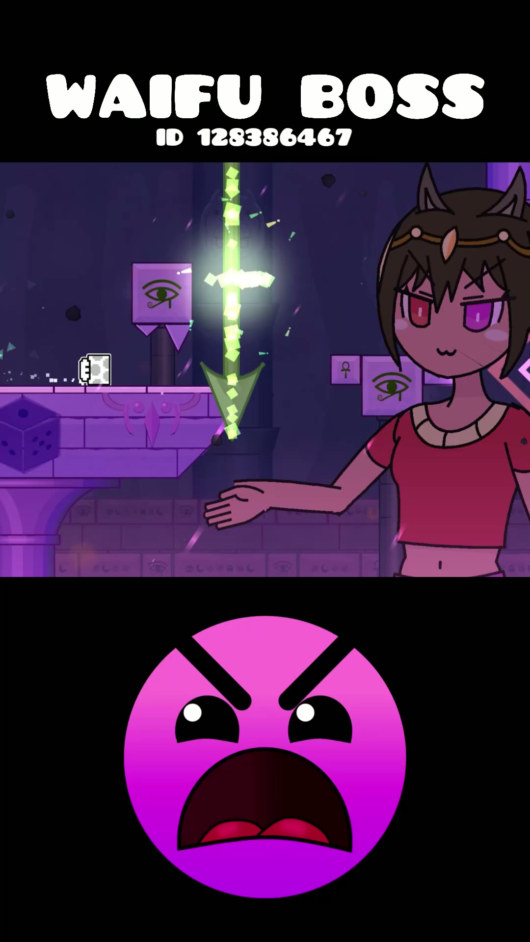 Geometry Dash waifu boss challenge #geometrydash #gd