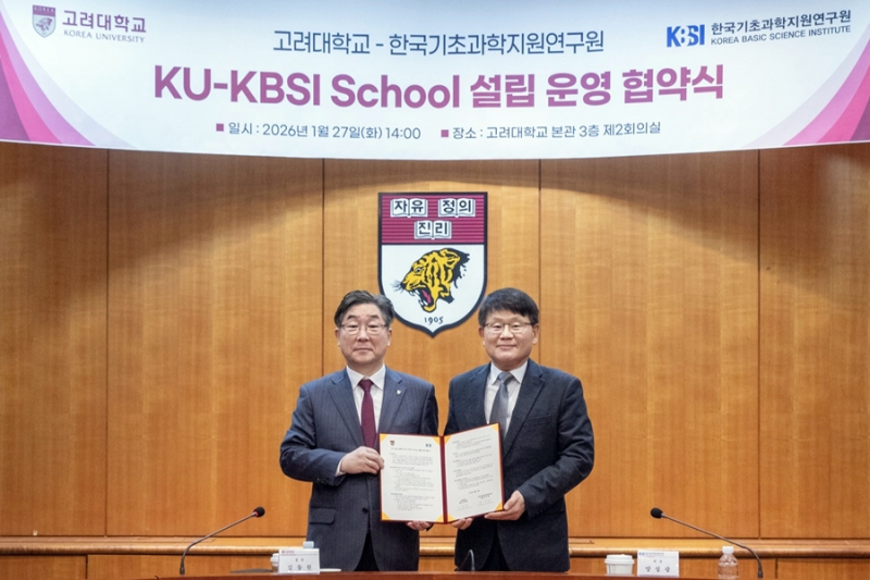 KBSI-고려대, 공동연구·인재양성 협력 '융합대학원 KU-KBSI School' 추진
