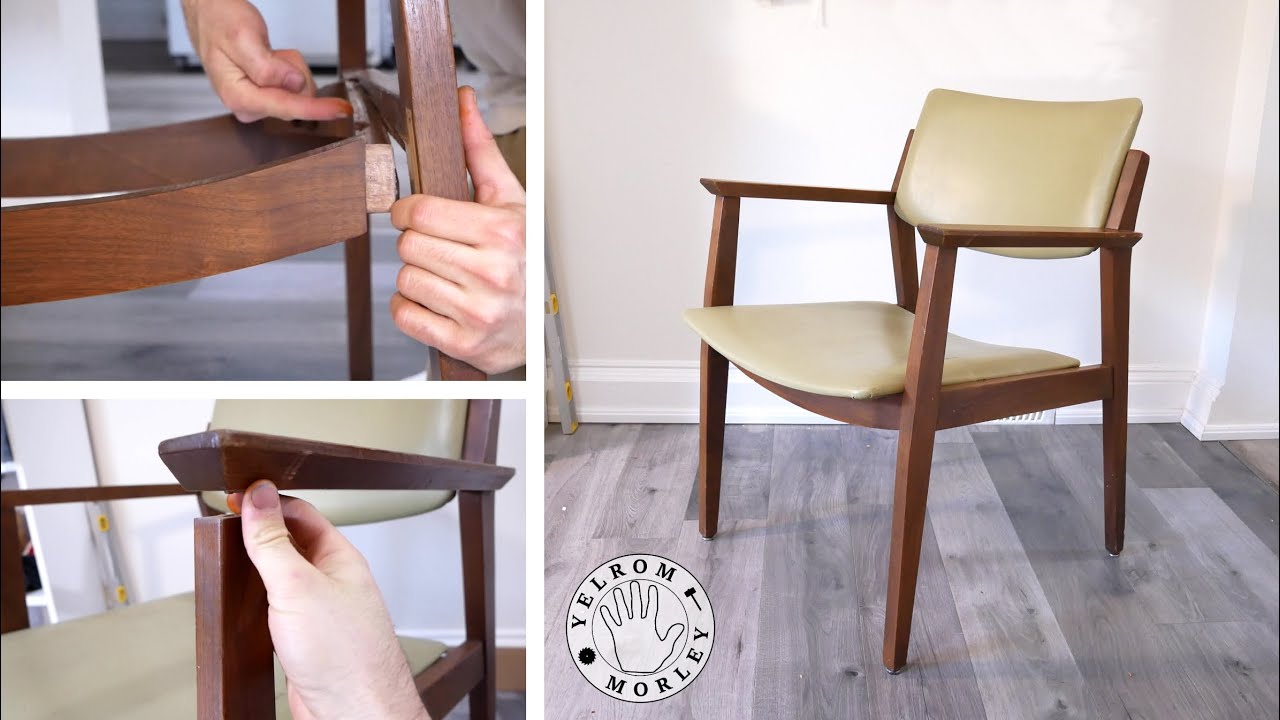Fixing a vintage mid-century modern chair with basic tools | DIY ...