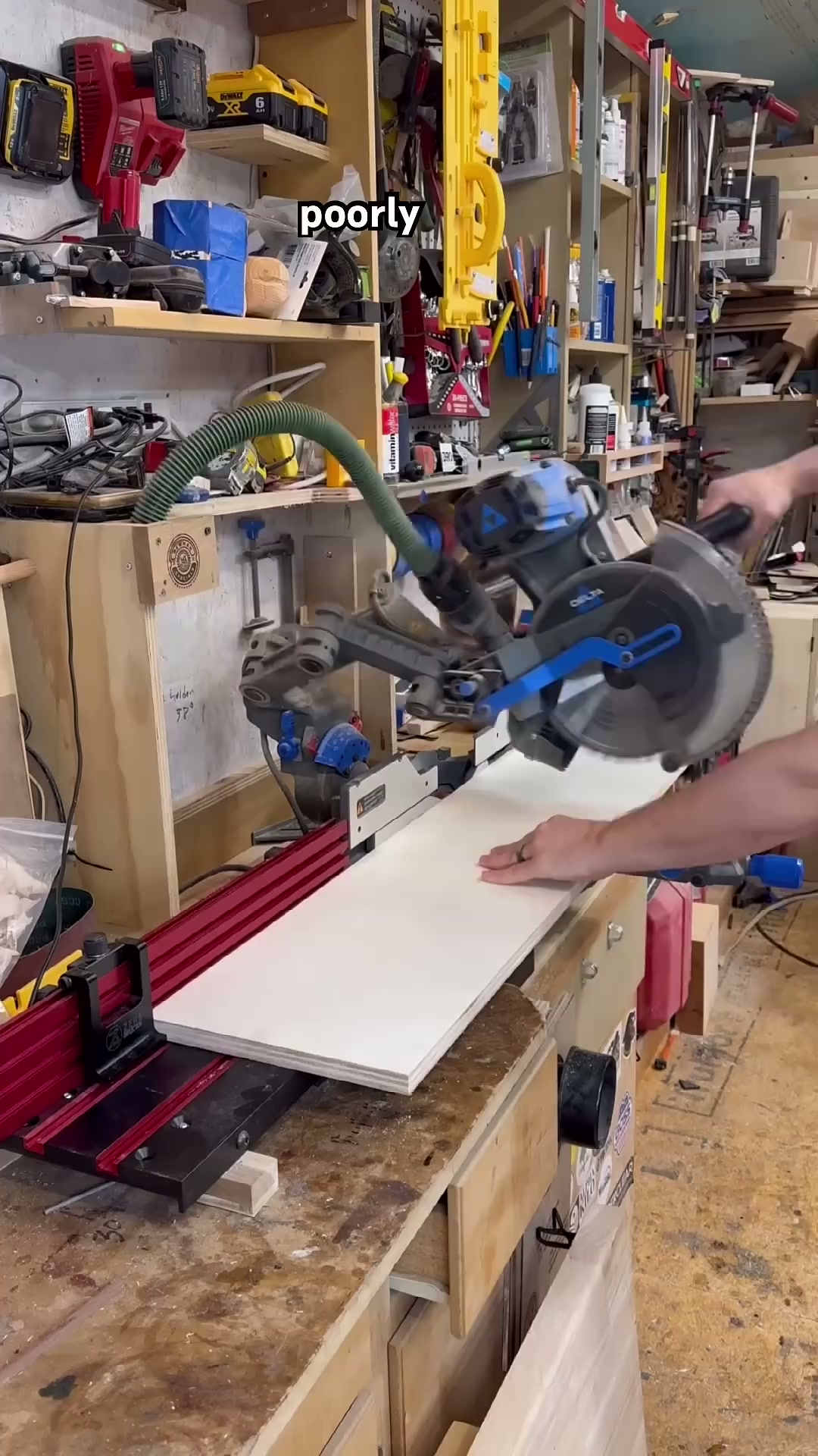 Red House Tools miter saw station removable wings and fence #workshop # ...