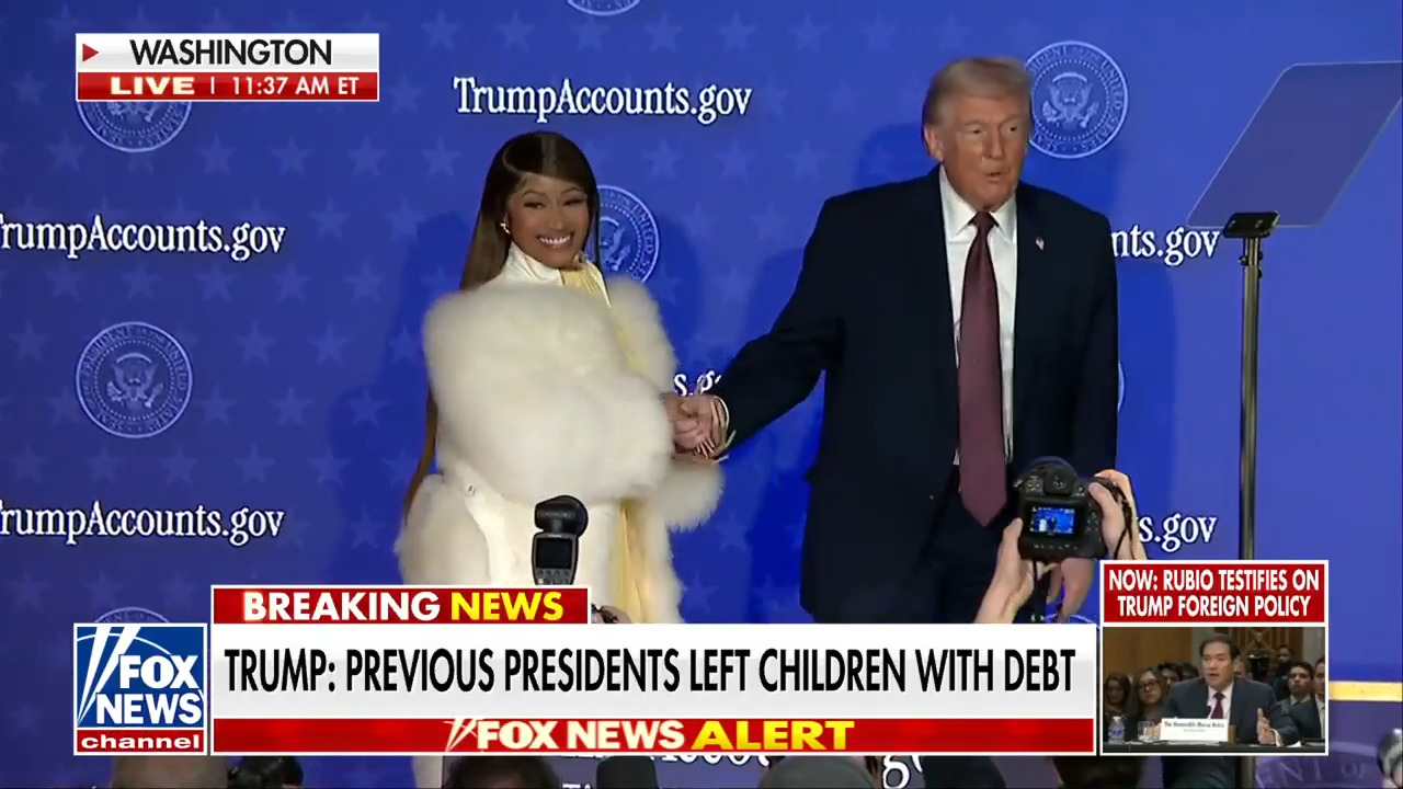 Nicki Minaj joins President Trump on stage in DC