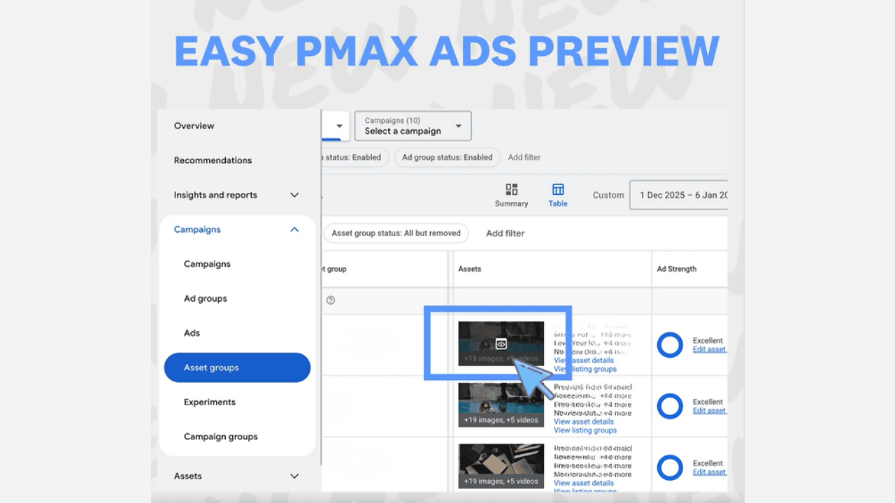 Google adds one-click ad previews to PMax
