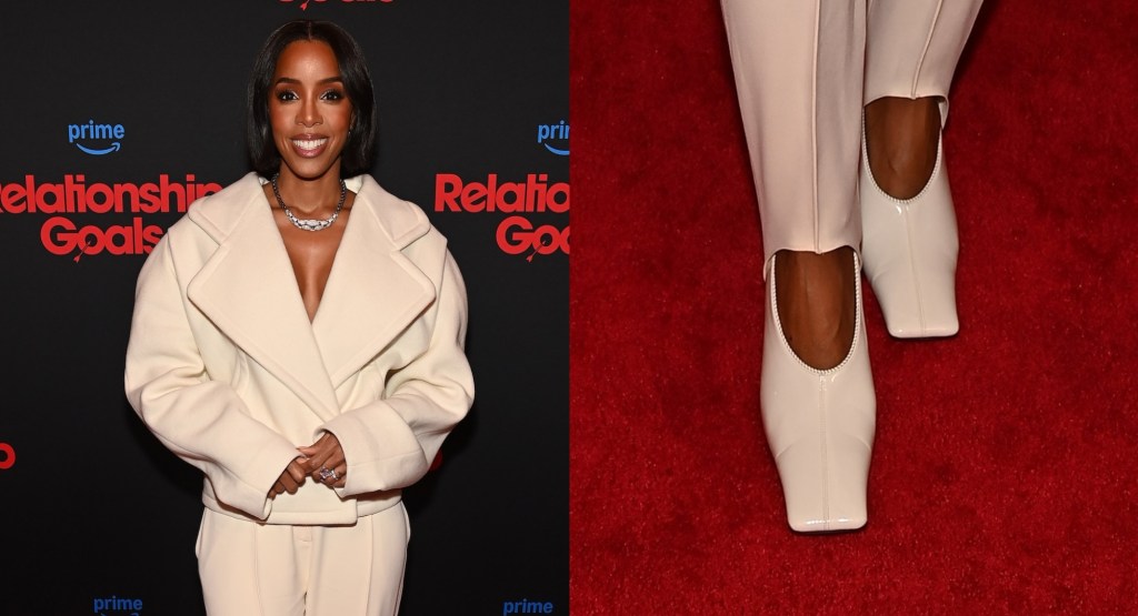 Kelly Rowland squares up in Stella McCartney's sculptural heels