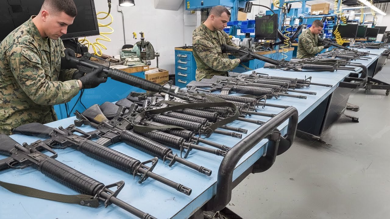 Inside restricted facility storing massive amount of US military firearms