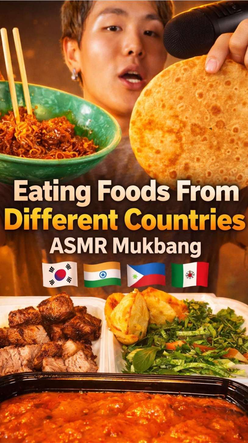 Eating foods from different countries | ASMR mukbang