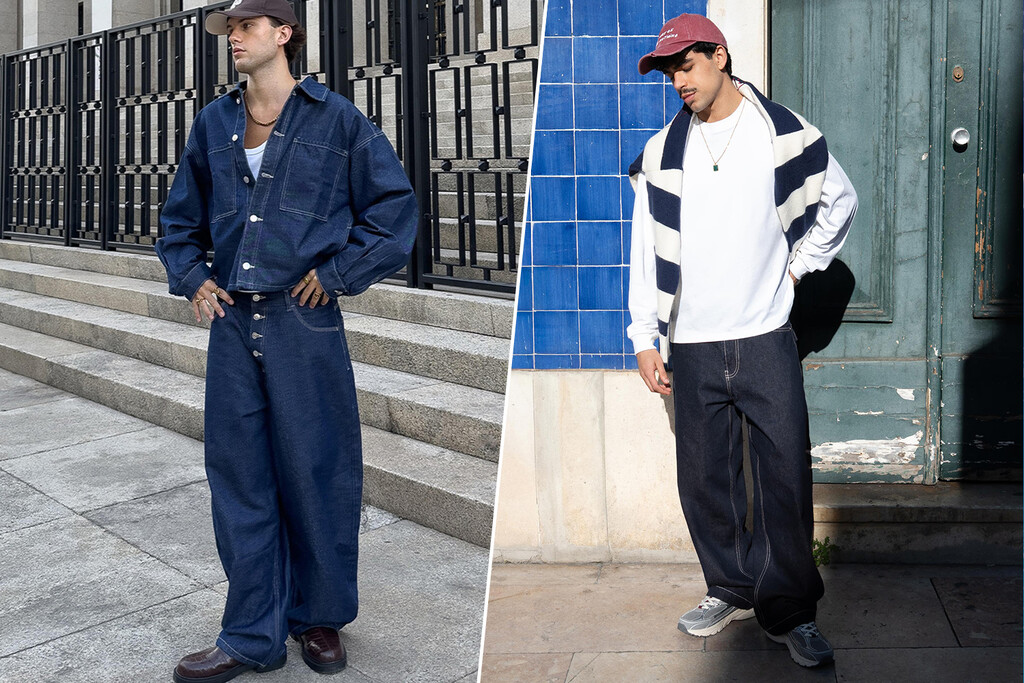 Ni rectos ni anchos: los jeans barrel dictan la nueva silueta masculina ...