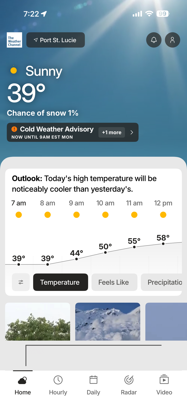 Chance of snow in Treasure Coast? Weather app says so, experts say no