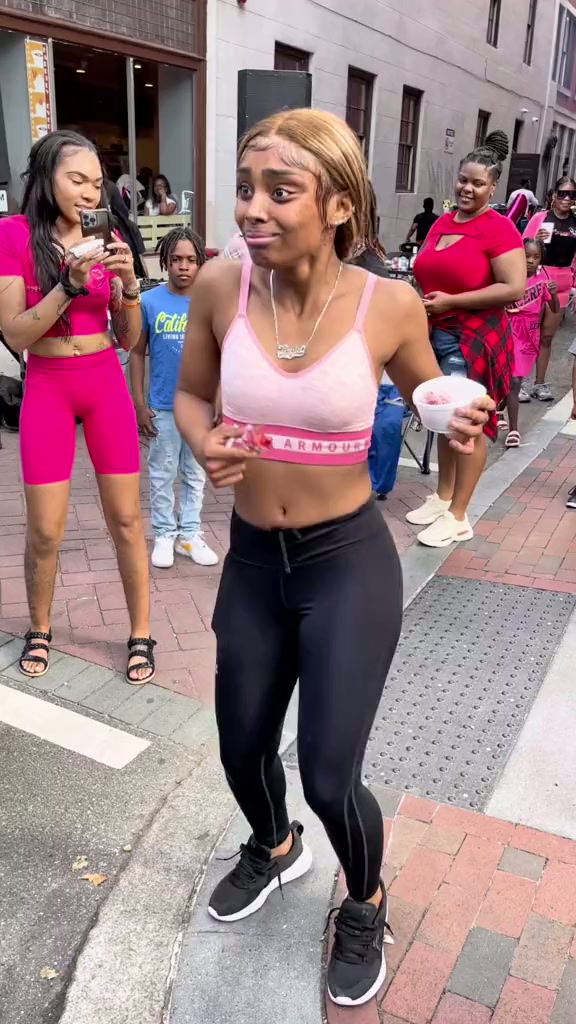 Street dance challenge with a melting cup in my hand