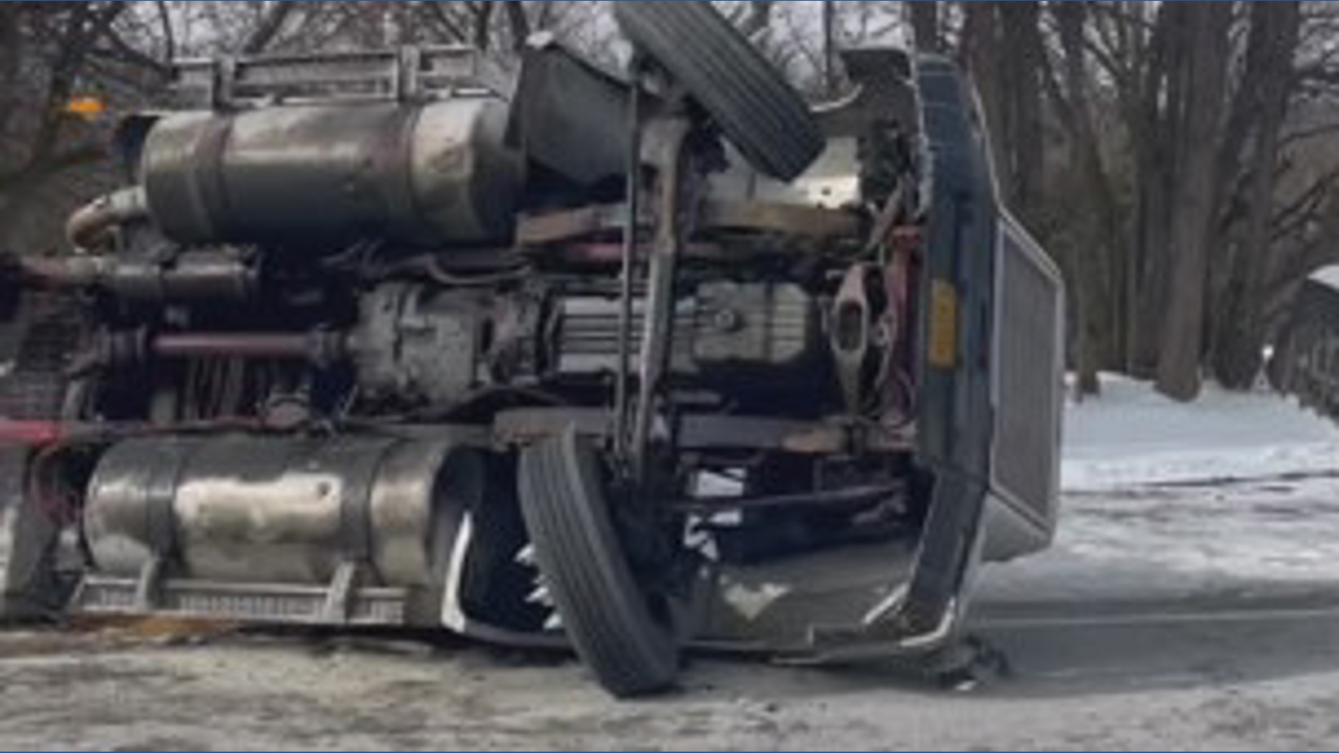 Tractor trailer crashes into house