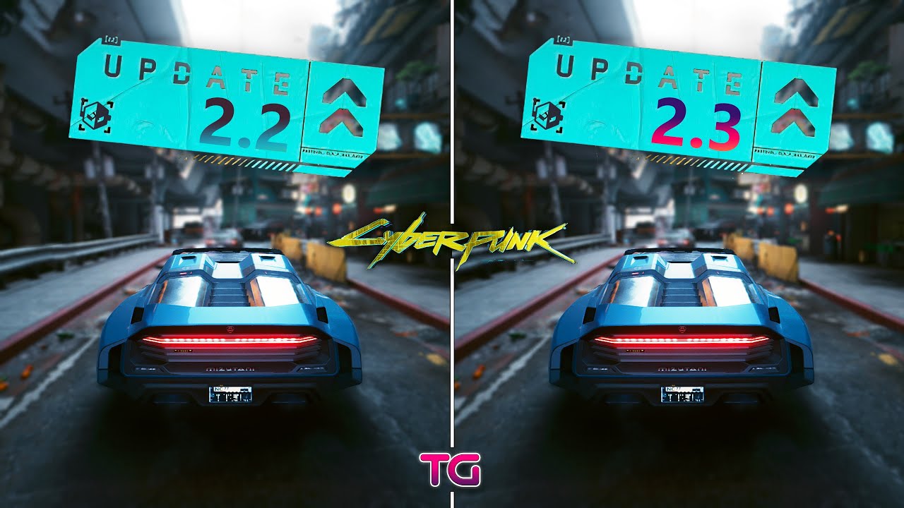 Cyberpunk 2077 patch 2.3 vs patch 2.2 - FPS comparison