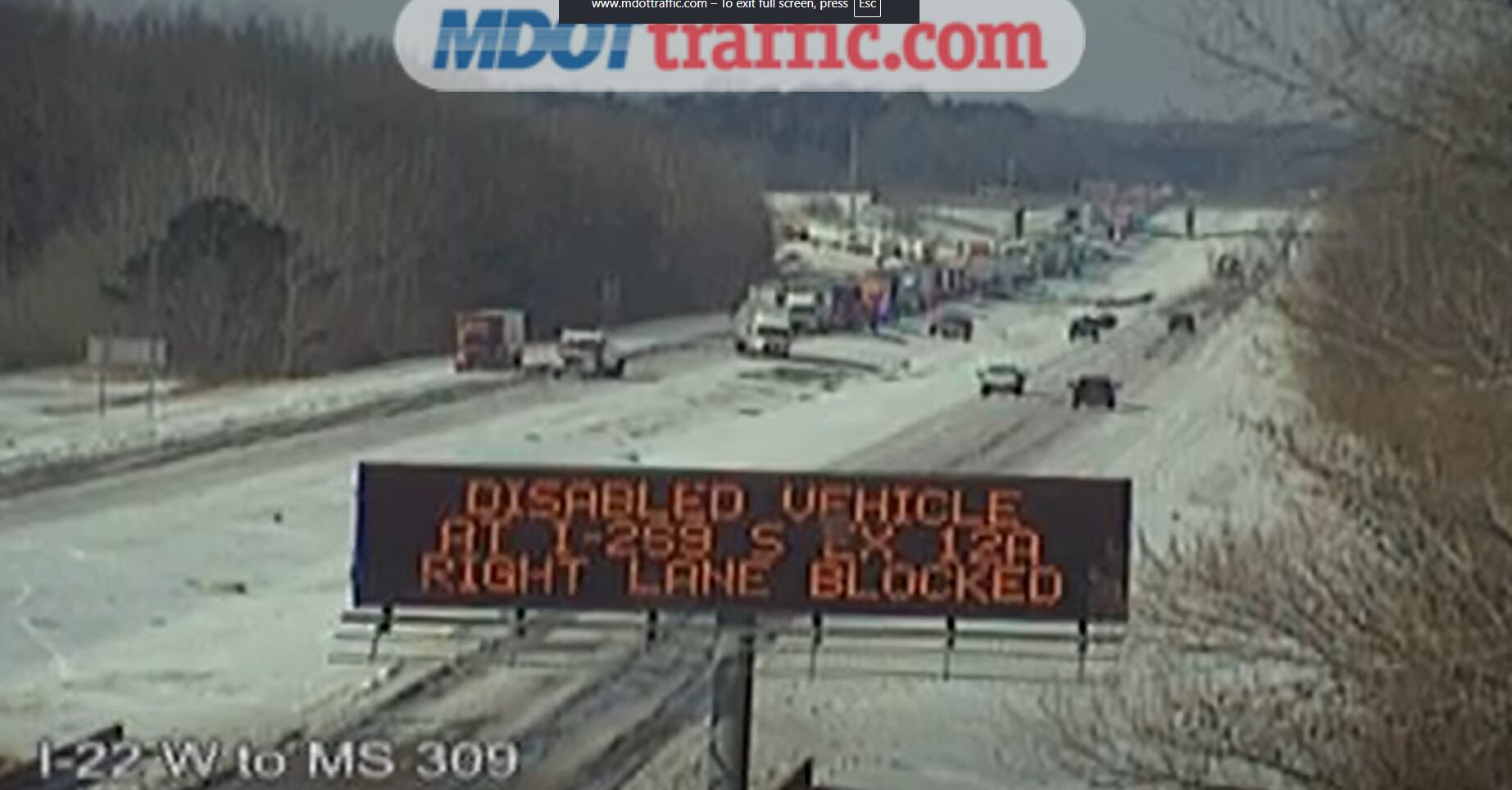 Black ice causes road closures, multiple accidents in North Mississippi