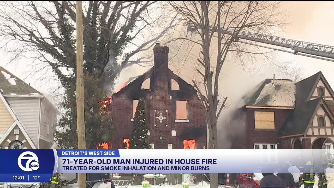 71-year-old man injured in house fire