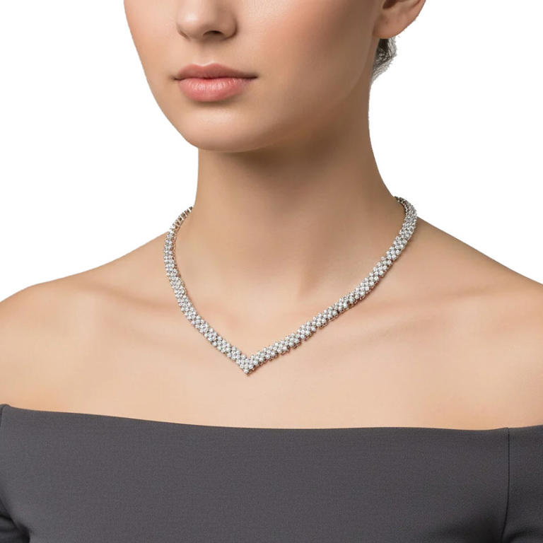 Get 70% off Macy's vintage-style tennis necklace — a great gift for $131!