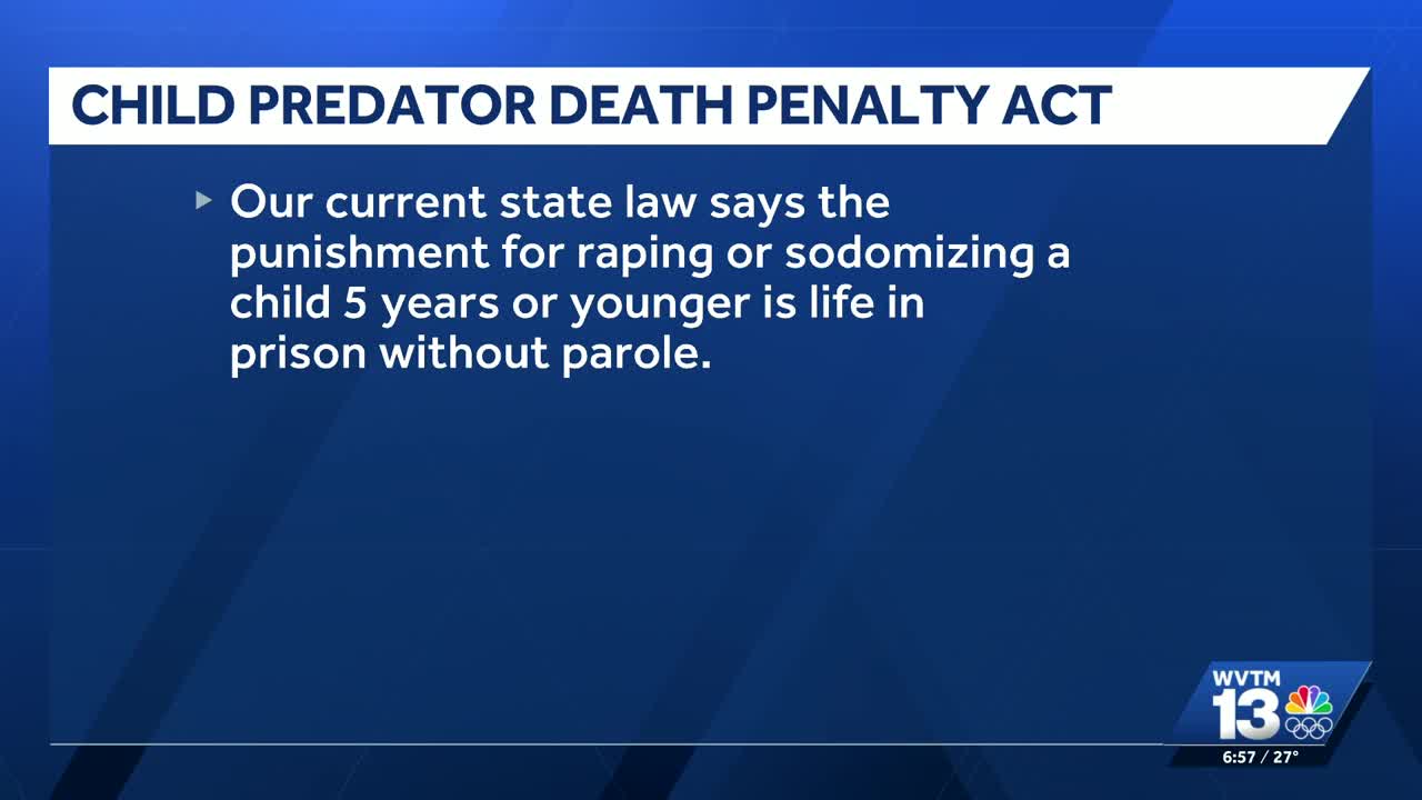 Child predator death penalty act moves forward