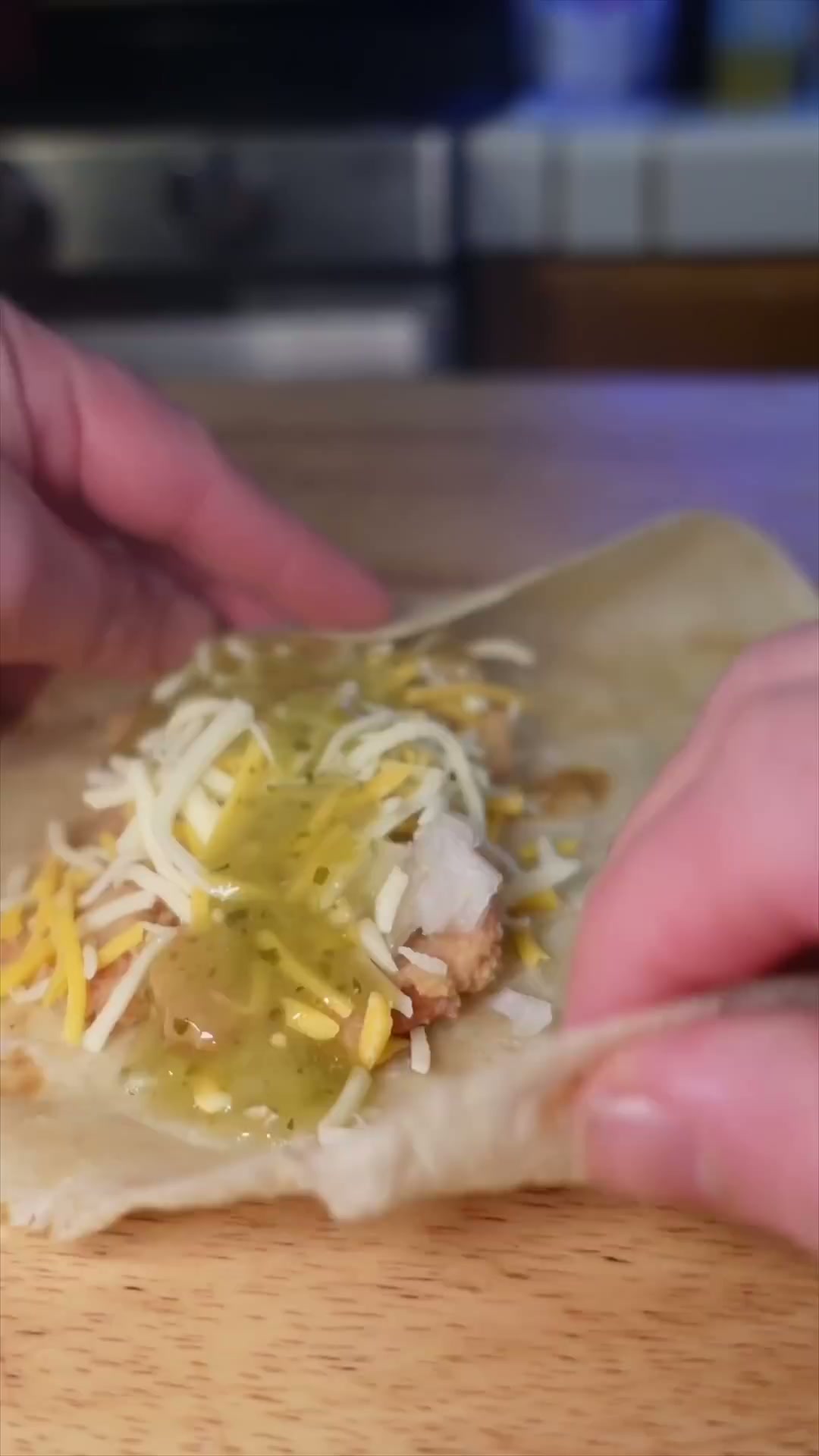 How to make Taco Bell green sauce burrito #shorts #tacobell