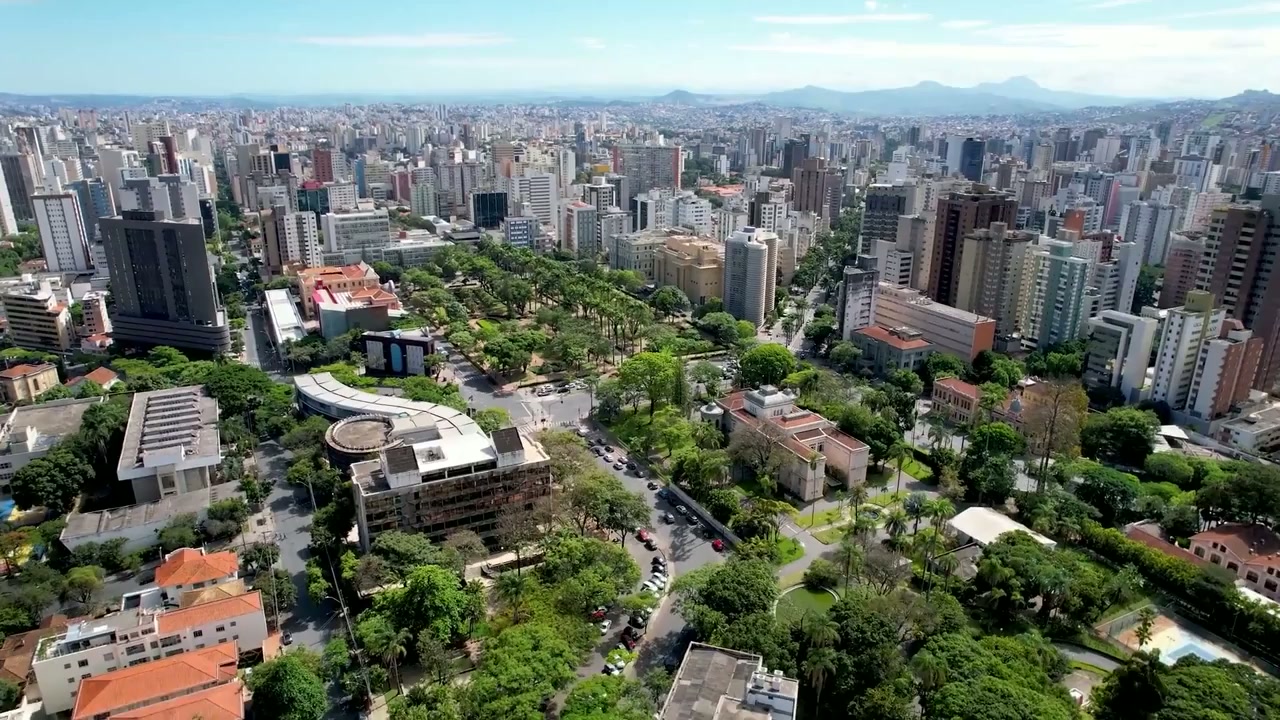Belo Horizonte, Brazil: Drone views of the city of beautiful horizons