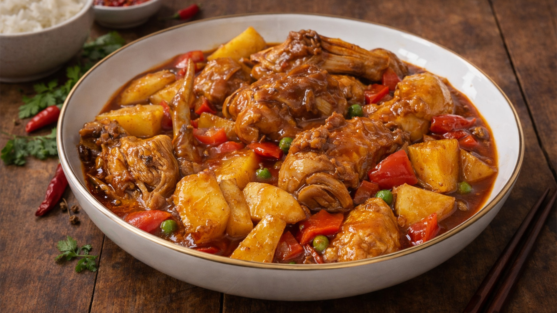 Home style chicken recipe with pineapple juice sauce