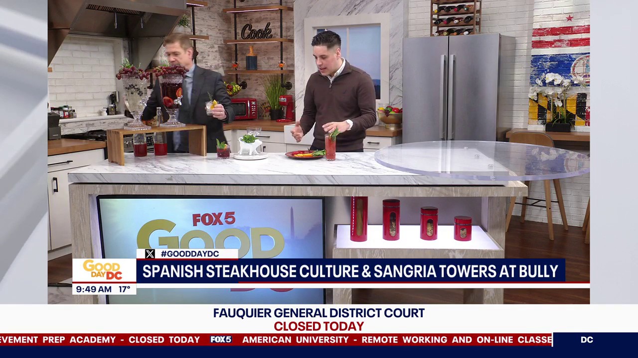 Spanish steakhouse culture & sangria towers at Bully