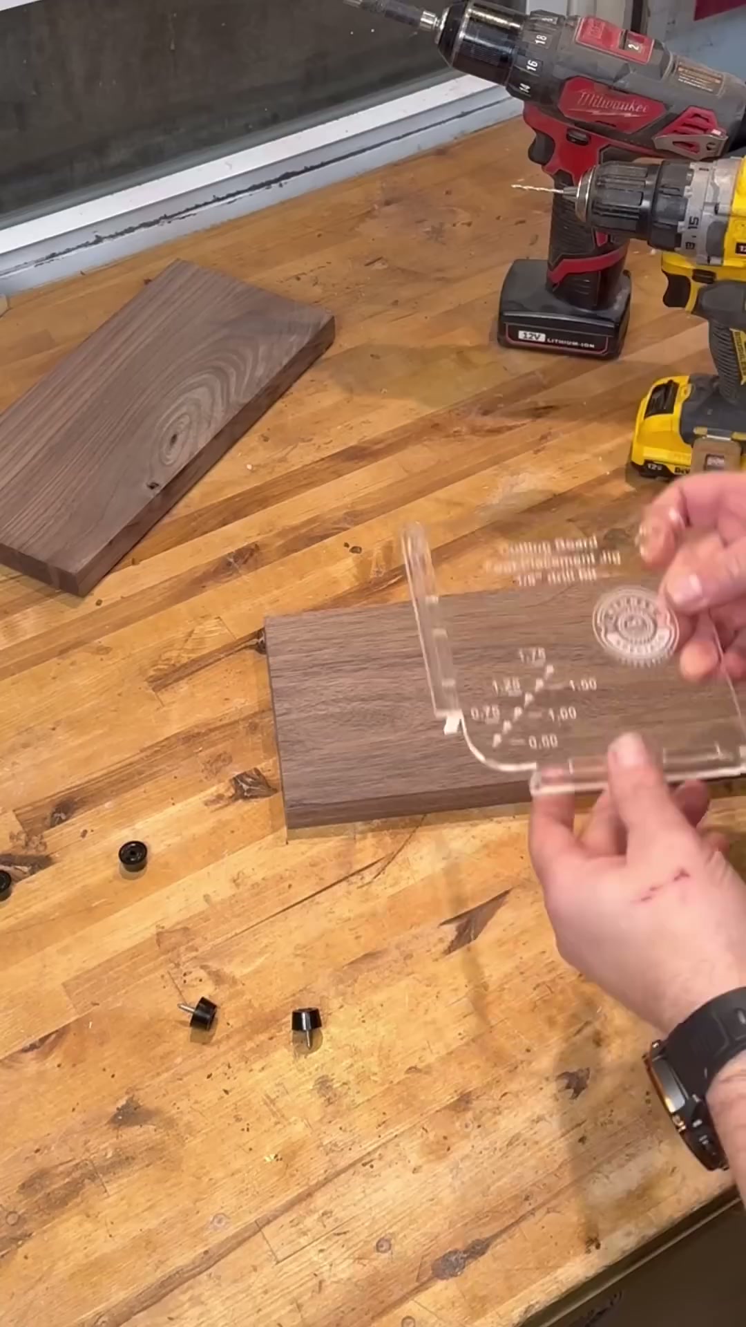 Cutting board foot placement jig made from clear acrylic #woodworking # ...
