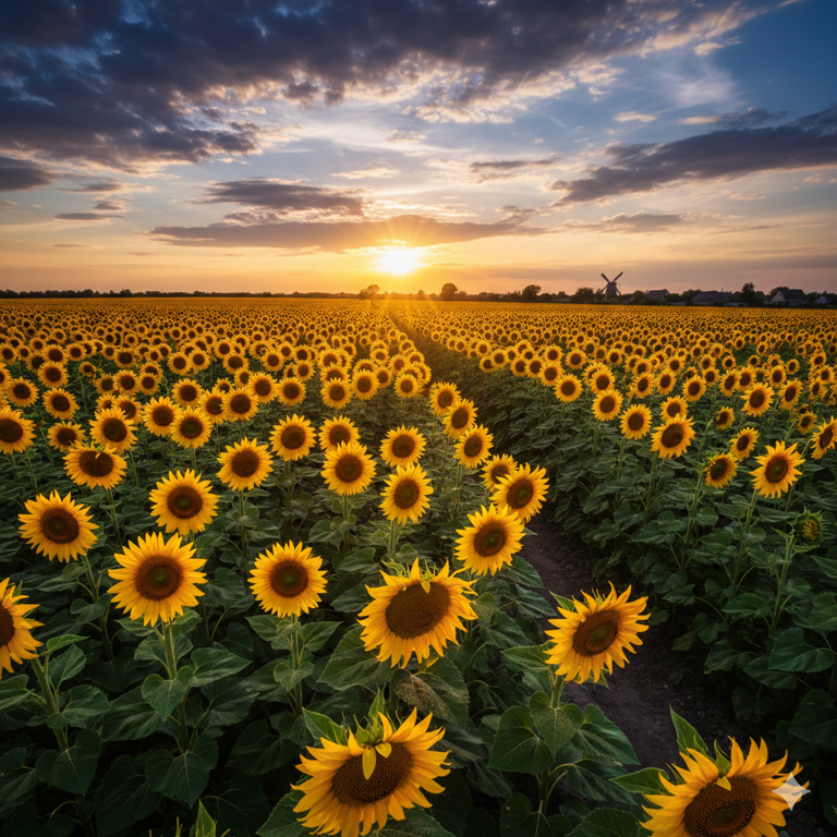 Which country is known as the 'land of sunflowers'?