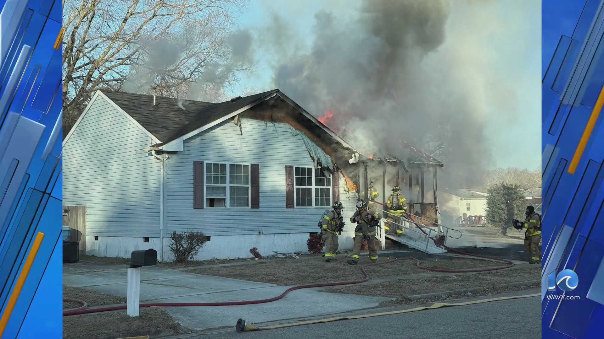 VBFD: 3 dogs dead, woman seriously hurt following fire on Ferry Point Road