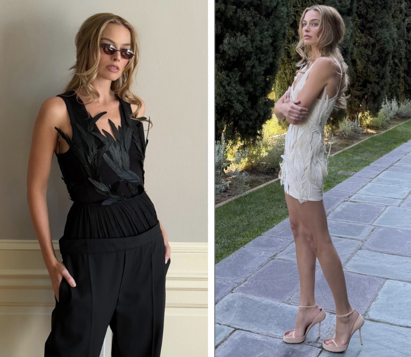 Margot Robbie is flirting with soft goth, and it suits her surprisingly ...