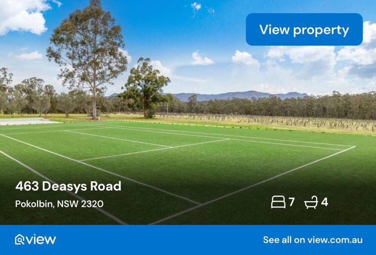 From Pokolbin to Lake Macquarie: the homes serving up private tennis courts
