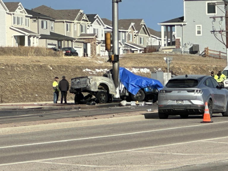Two killed after crash set truck on fire in Cimarron Hills