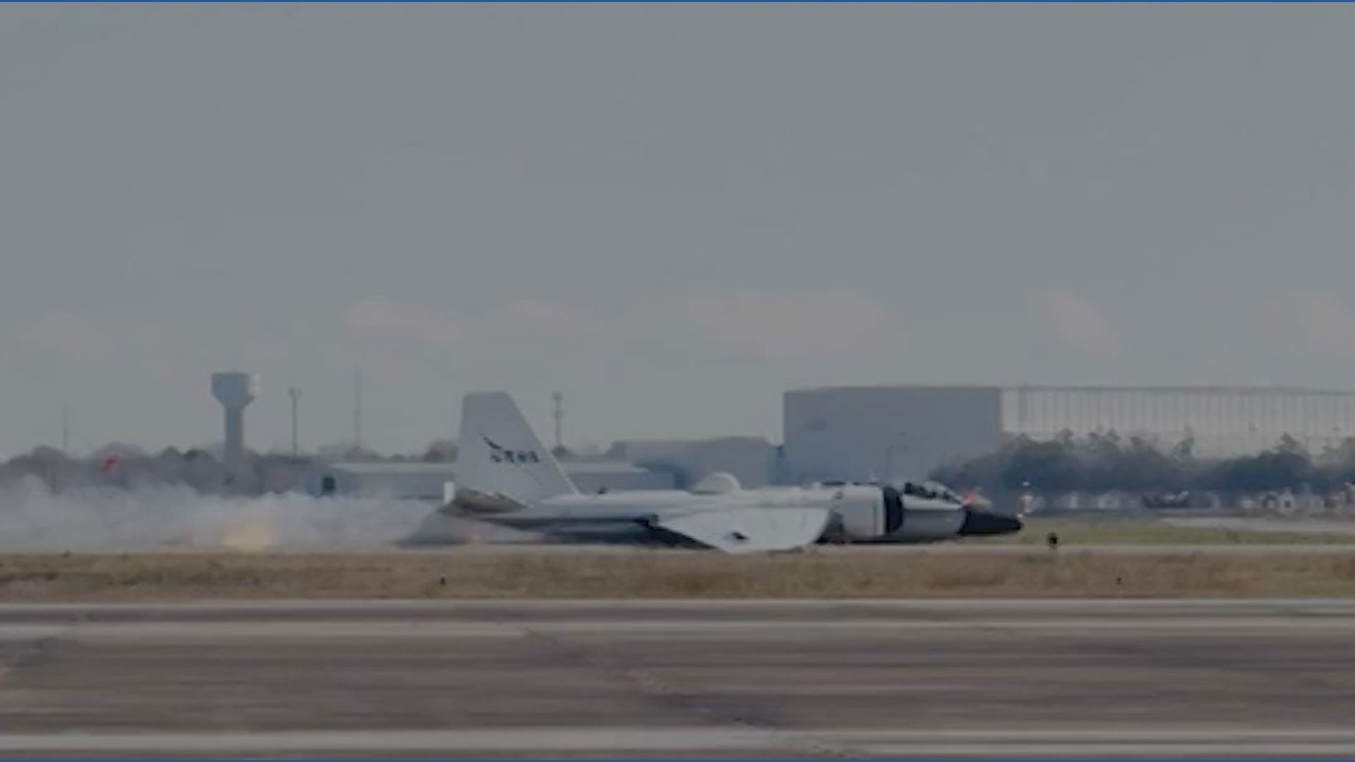 NASA aircraft makes dramatic belly landing at Texas airport