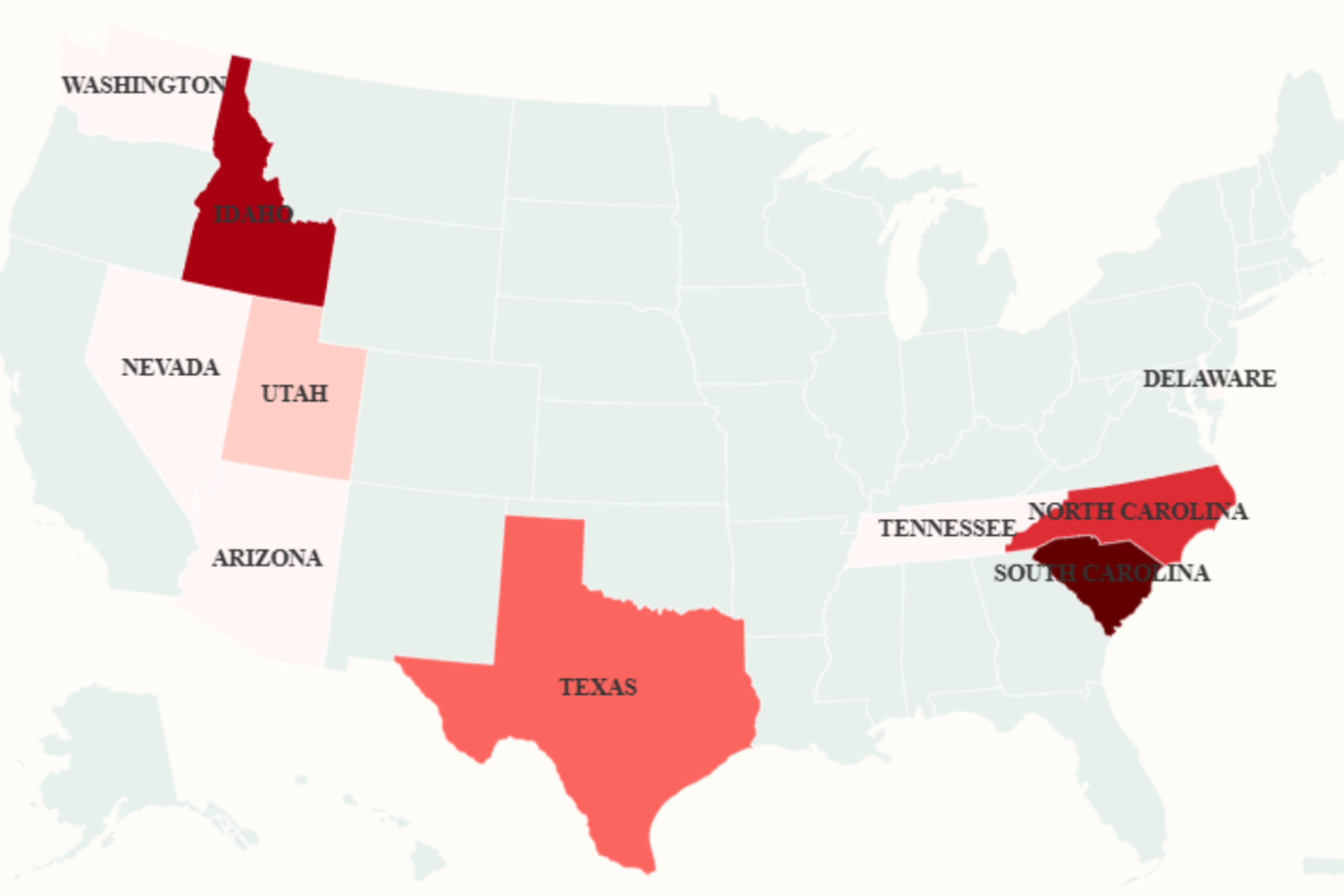 Map reveals states with largest population growth