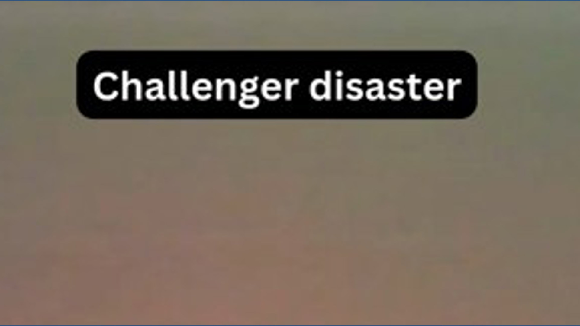 Challenger disaster