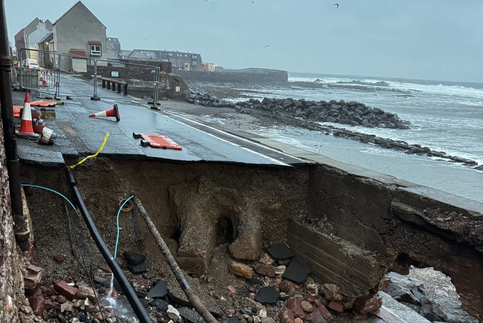 Dunbar sinkhole: Road closed after giant sinkhole opens on street