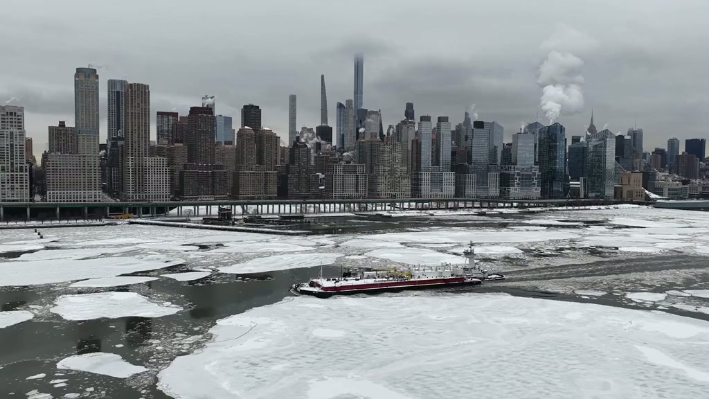 NYC ferries suspends services because of thick ice on Hudson River