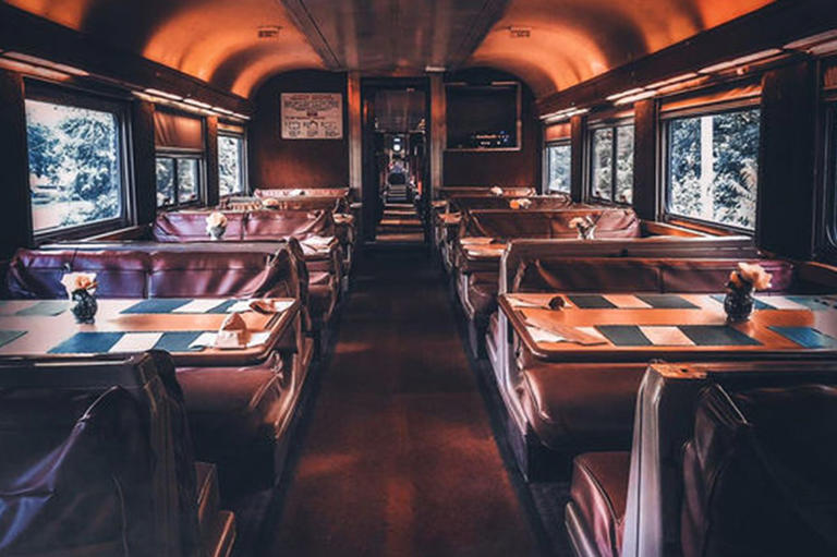 This vintage train ride has trivia nights, cocktails, and cozy views ...