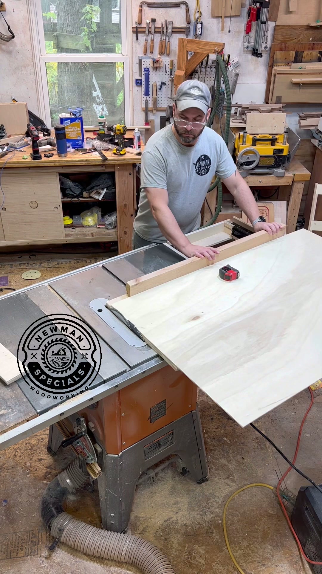 Homemade table saw slider prototype #woodwork #tools #tablesaw