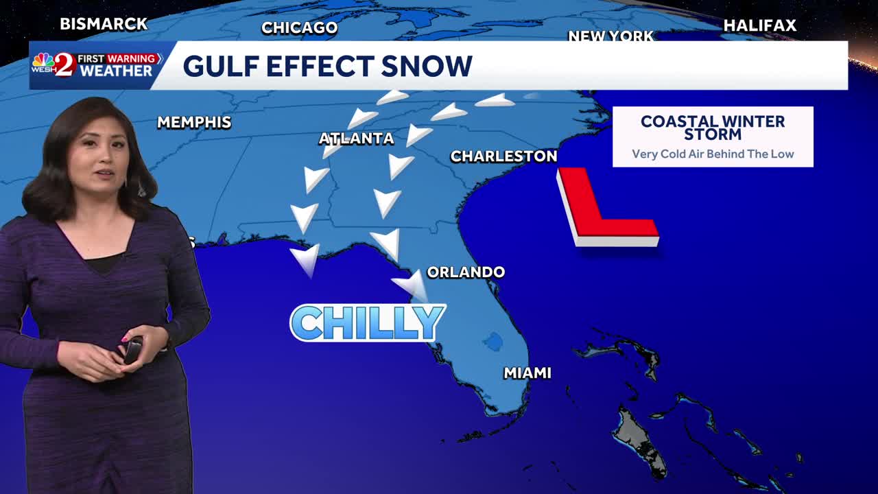 Gulf-effect snow could bring flurries to Florida as temps plunge