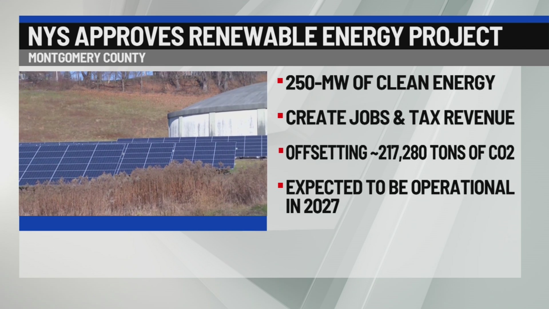 NYS approves renewable energy project in Montgomery