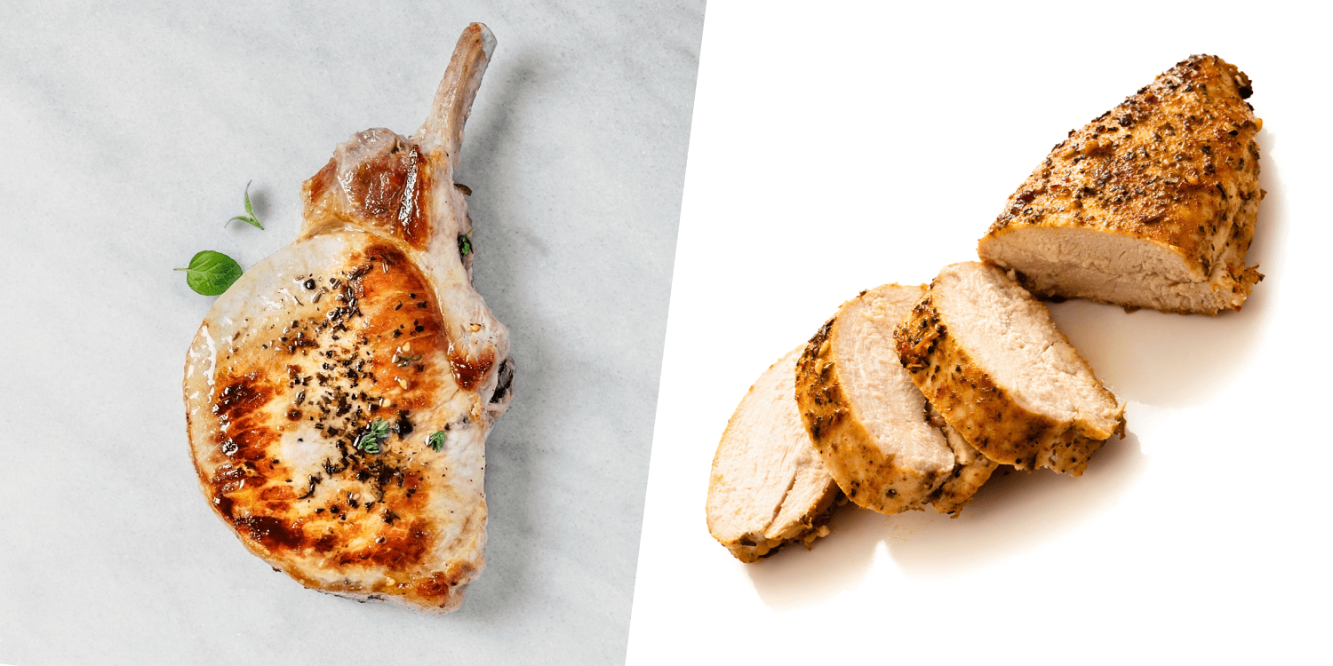 Chicken vs. pork: Which has more protein, less fat?