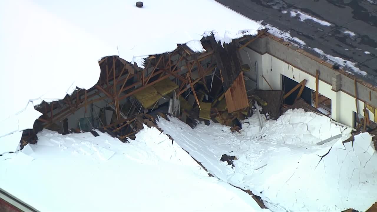 Sky 11: Partial roof collapse at Catonsville business