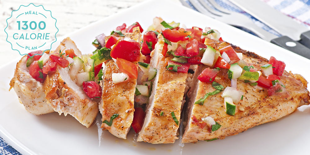 A simple 7-day, 1,300-calorie weight loss meal plan with snack ideas