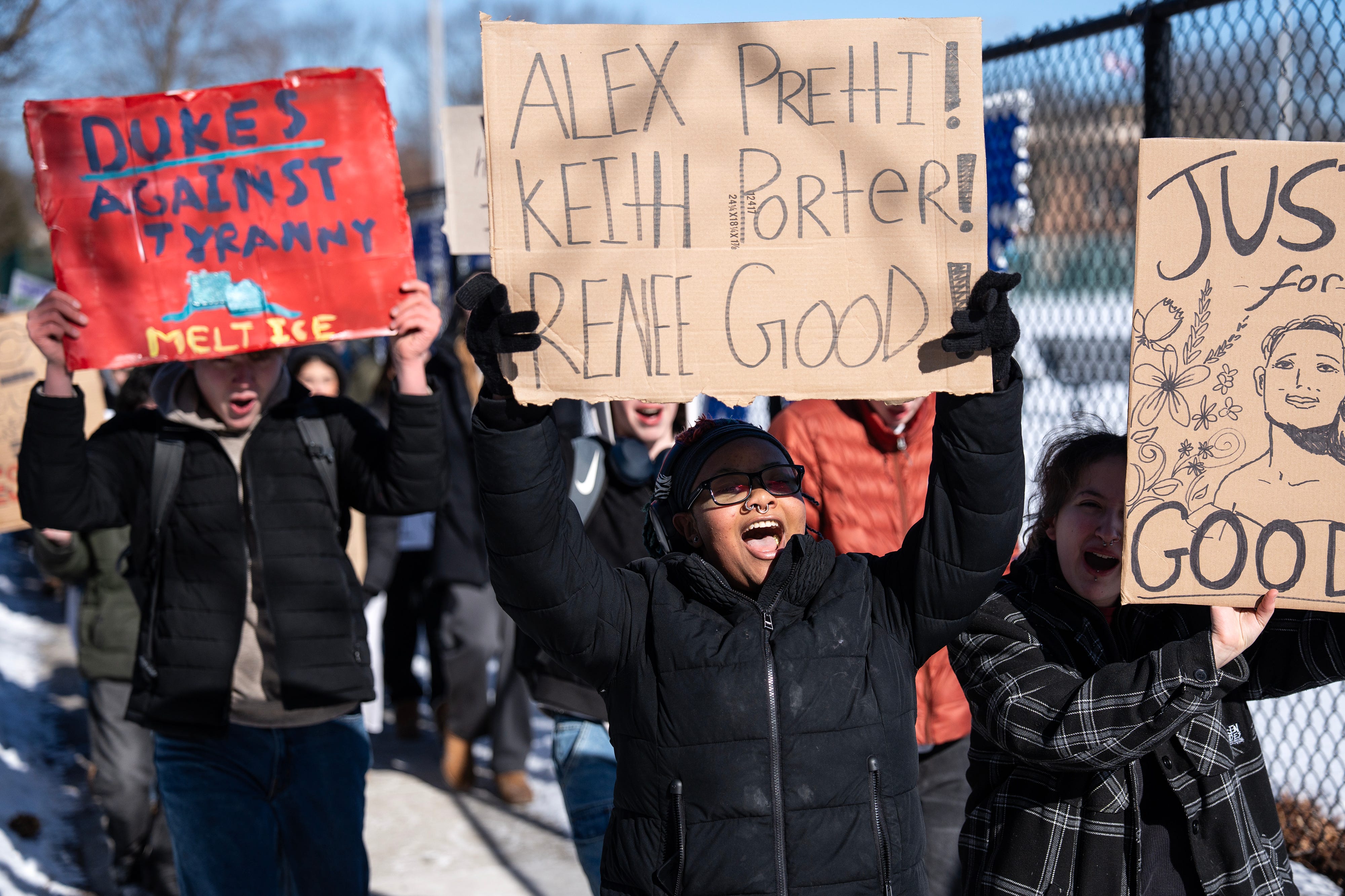Whitefish Bay students walk out to protest ICE