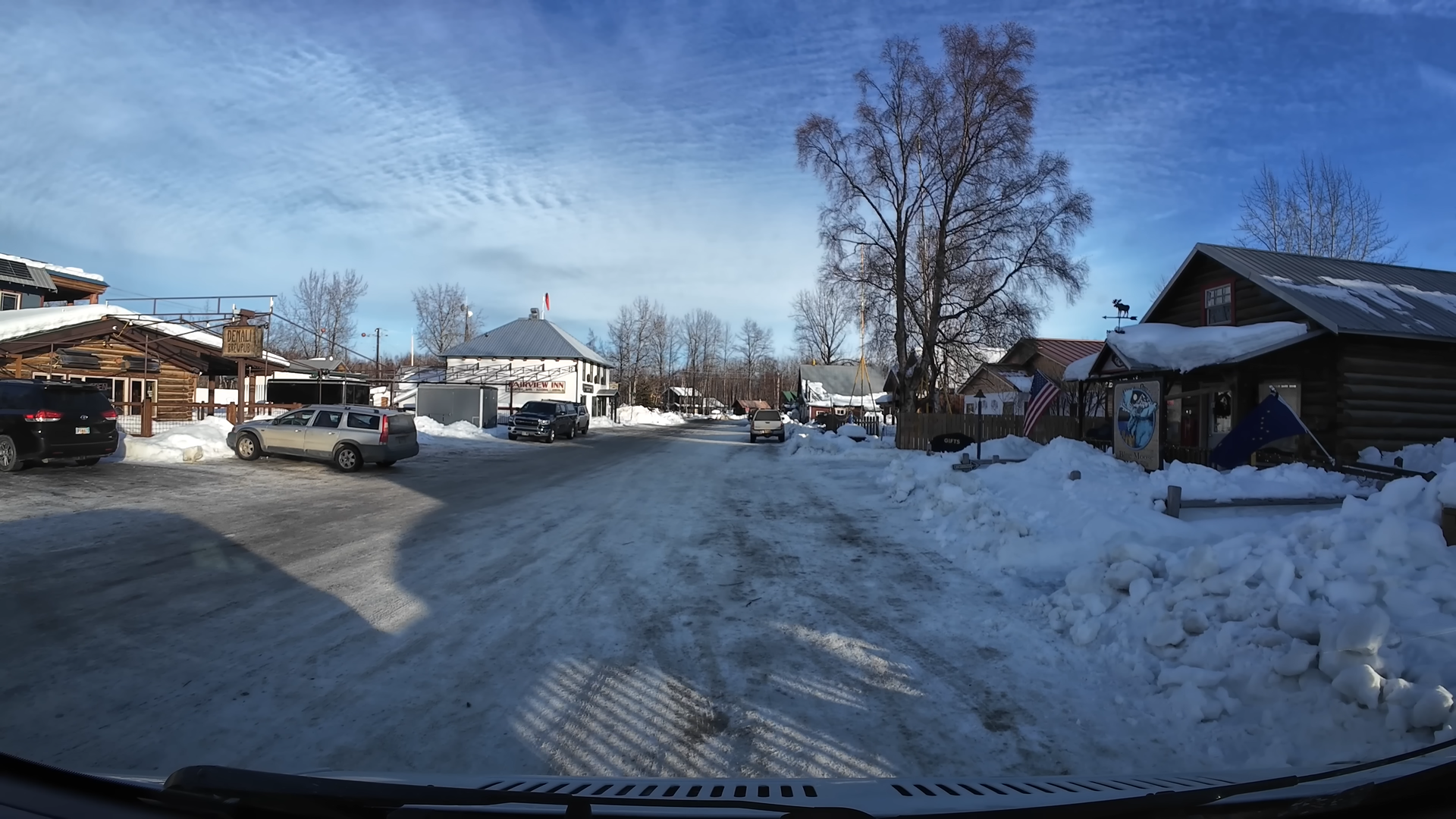 My night in an Alaskan ghost town: Parking on Main Street at -10°F